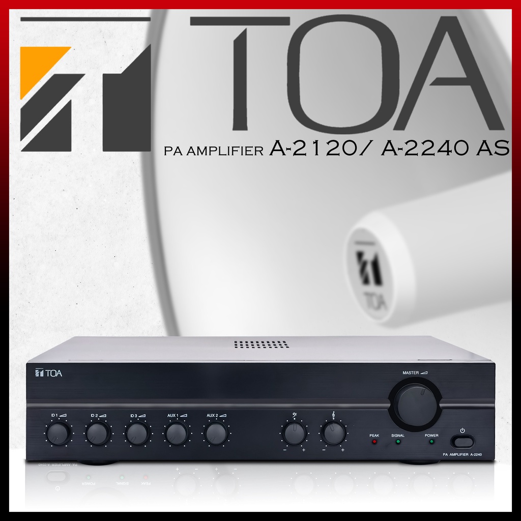 TOA A-2240/ A-2120 AS Mixer Amplifier Mixing Amplifier For Surau / Masjid / Office / Church ...