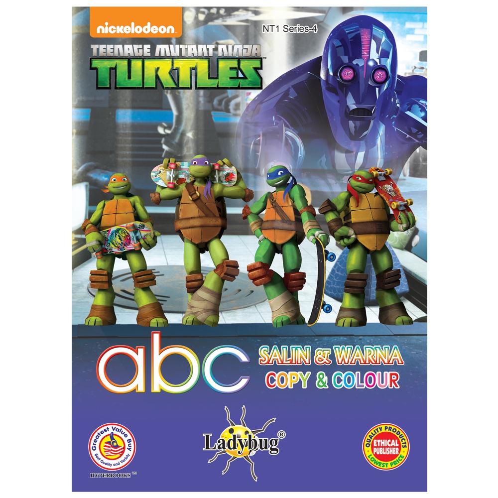 NT1 SERIES 4 Teenage Mutant Ninja Turtles Abc Copy & Colour 16 Pages B5 ...