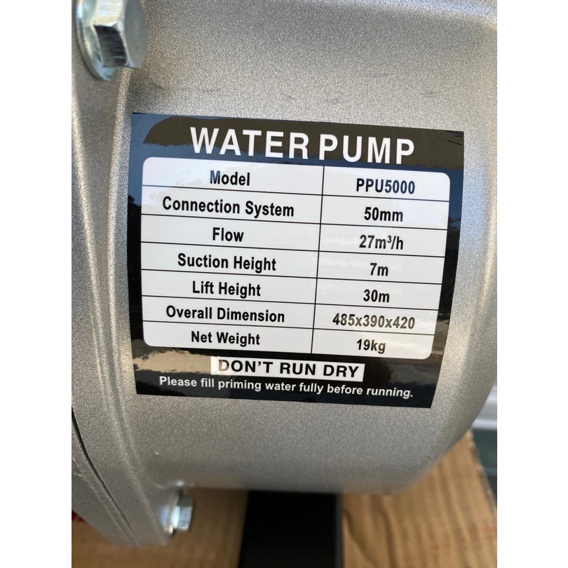 EUROX PPU5000 / PPU 5000 2'' 7HP 4-Stroke Gasoline Engine High Pressure Water Pump 212cc 3600rpm ...