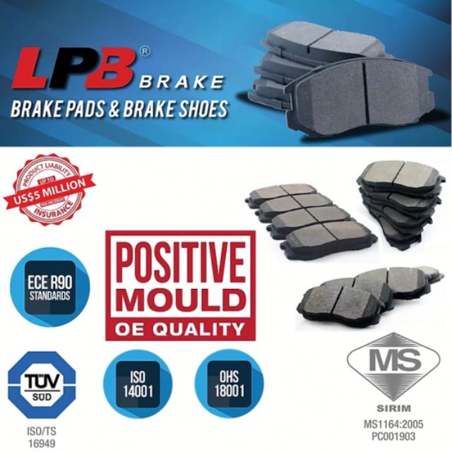 LPB BRAKE PAD PROTON WIRA SAGA BLM FLX EXORA GEN2 PERSONA WAJA BLM SAGA ...