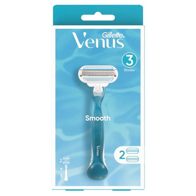 Gillette Venus Smooth Female Hair Removal Razor for Women 1 Handle & 2 ...