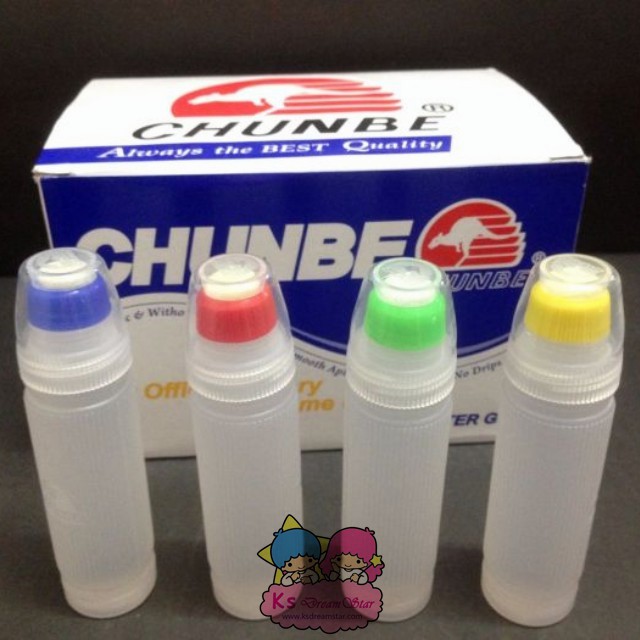 Chunbe Multi-Purpose CLEAR Water Glue 40ml [Red/Yellow/Green/Blue ...