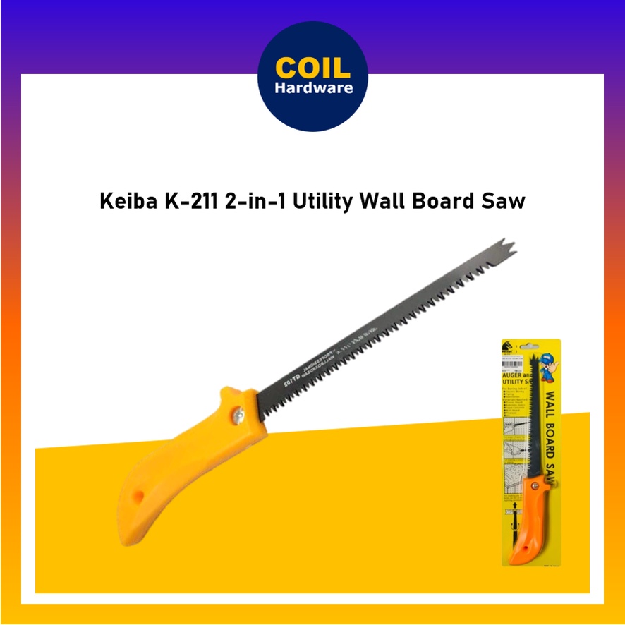 Keiba 2-in-1 Utility Wall Board Saw | Gergaji Siling Kapur K-211 ...