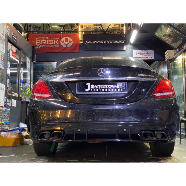 Mercedes Benz W205 C63s 2019 Diffuser Set AMG Pipe | Shopee Malaysia