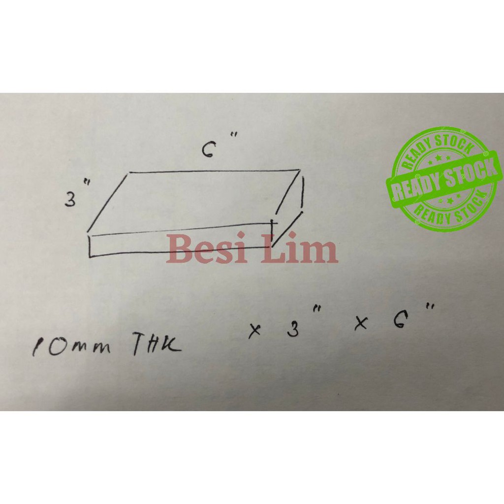 Ms plate- 10 mm thk x 3 inch x 6 inch (Customise Size) | Shopee Malaysia