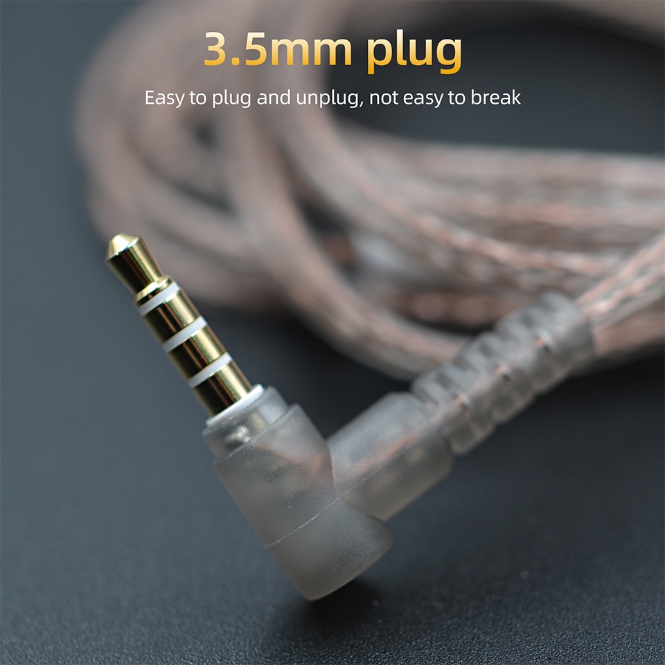 KZ High Purity Oxygen-free Copper Flat Upgrade Cable Headset Original ...