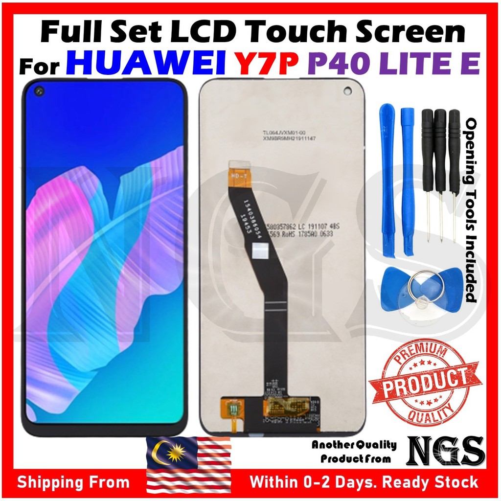 ORl NGS Brand Full Set LCD Touch Screen Compatible For HUAWEI Y7P 2020 / Huawei P40 Lite E with ...