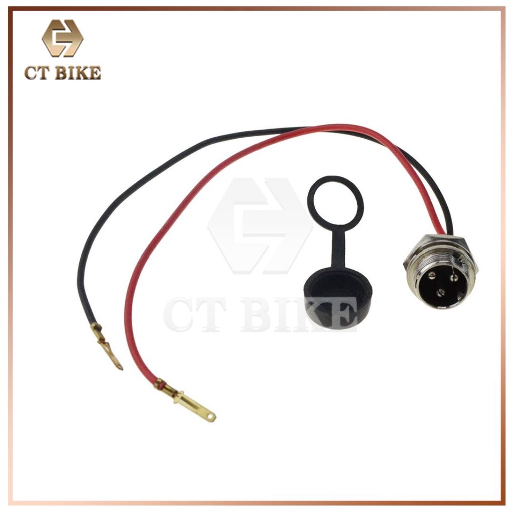 3 Pin 3 Pole Connector 2 Wire With Cover Charging Port For Pocket Bike ...