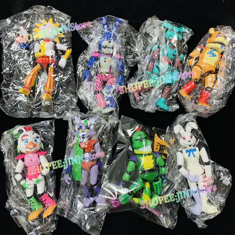 JINN 8pcs FNAF Toys Five Nights At Freddy's Security Breach Action ...
