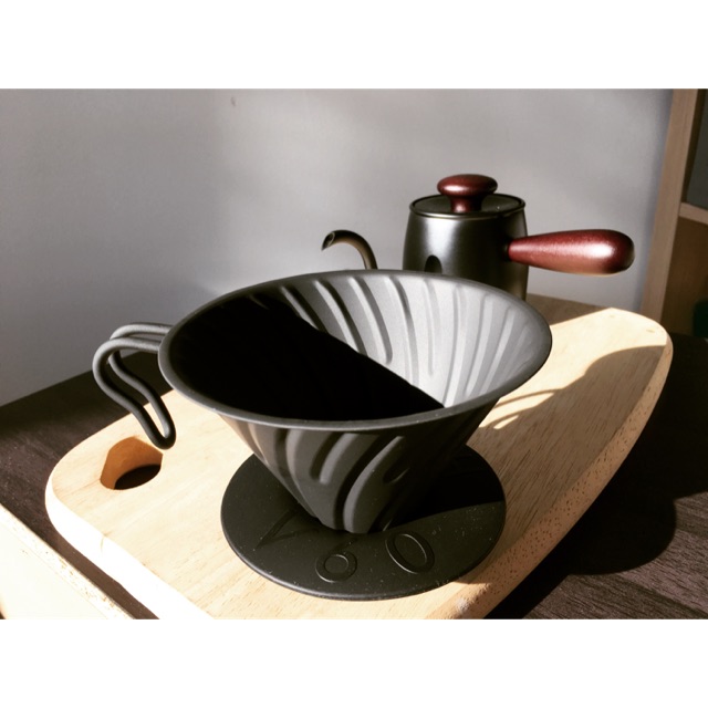 Hario Matte Black metal dripper V60 02 | Shopee Malaysia