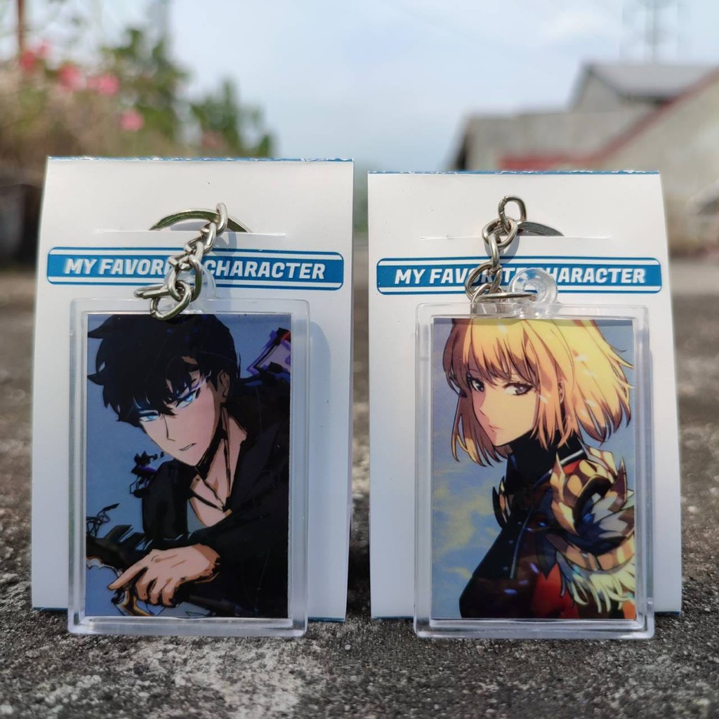 GANTUNGAN Manhwa Solo Leveling Keychain - Keychain Sung Jin-Woo Cha Hae ...