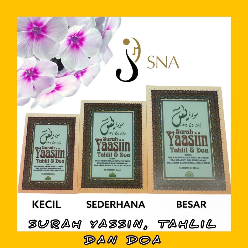 Surah Yassin Tahlil & Doa Pelbagai Size ( Kecil , Sederhana & Besar ...