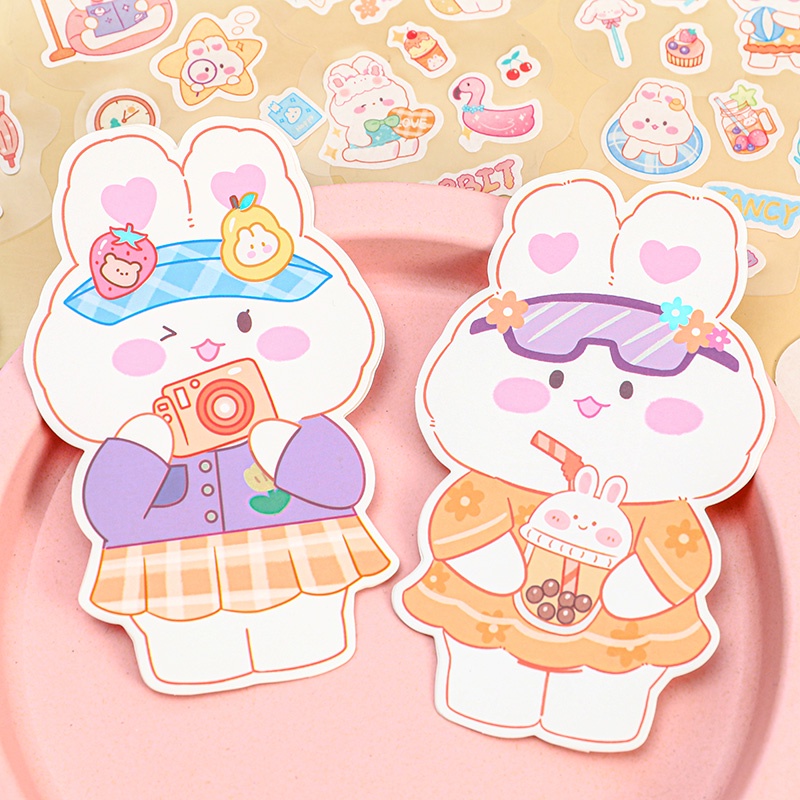 *CLEARANCE* Cute Cartoon Rabbit Bunny Washi Stickers DIY Decorations ...