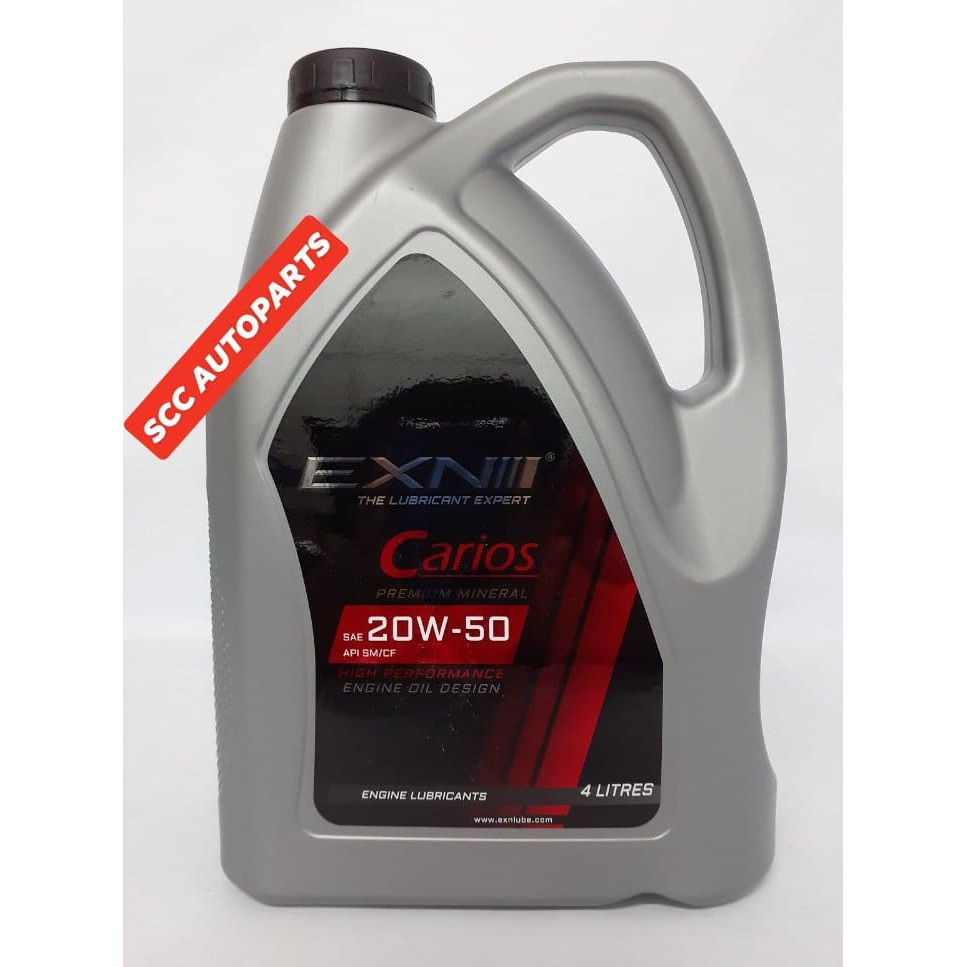 EXN Carios Mineral Engine Oil 20w-50 4Litres （ORI) | Shopee Malaysia