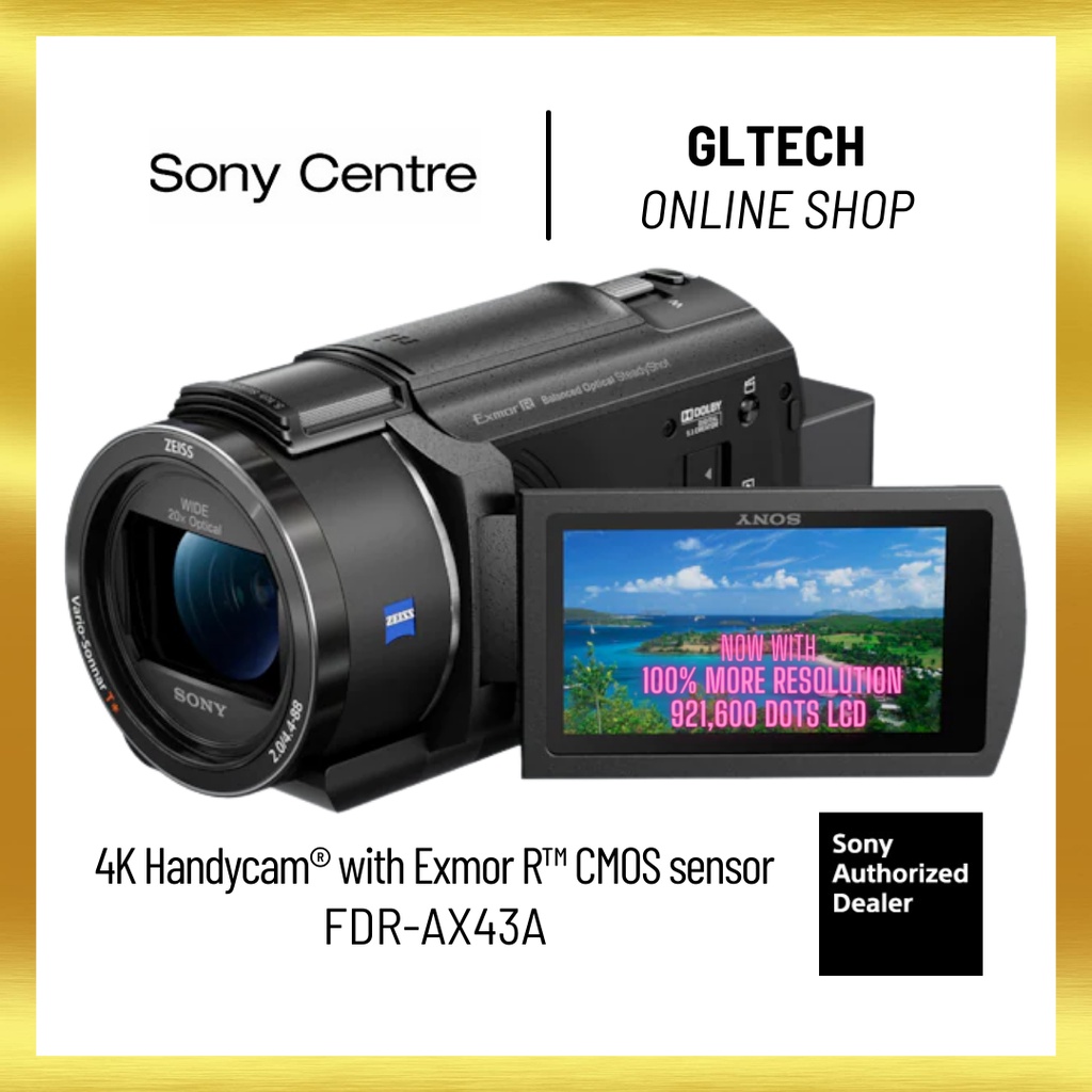 Sony [FDR-AX43A] 4K HANDYCAM® WITH EXMOR R™ CMOS SENSOR FDR-AX43 FDRAX43A FDRAX43 AX43A AX43 ...
