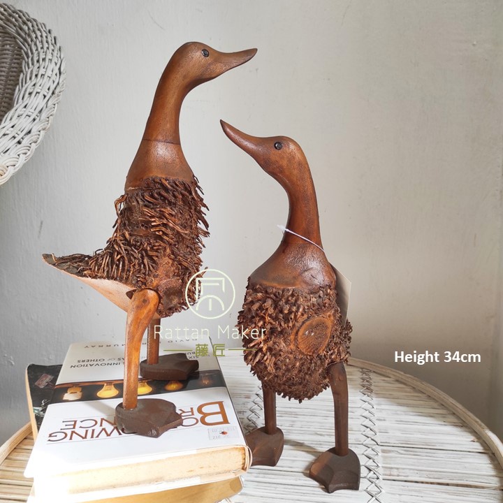 [Limited Edition] Full Wooden Duck Decorative Display Deco Interior ...