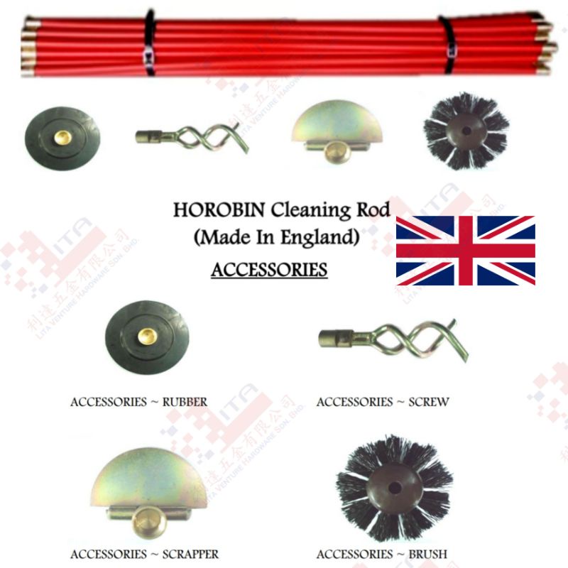 [100%ORIGINAL MADE IN ENGLAND] HOROBIN CLEANING ROD REMOVE CLOG DRAIN ...