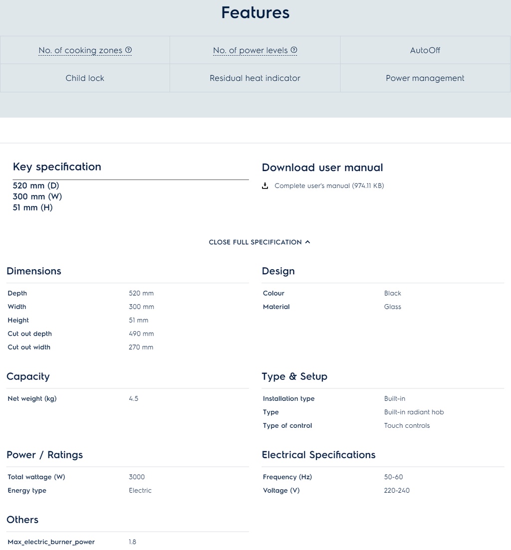 Electrolux EHC325BA Built-In Electric Ceramic Cooker | ESH | Shopee ...