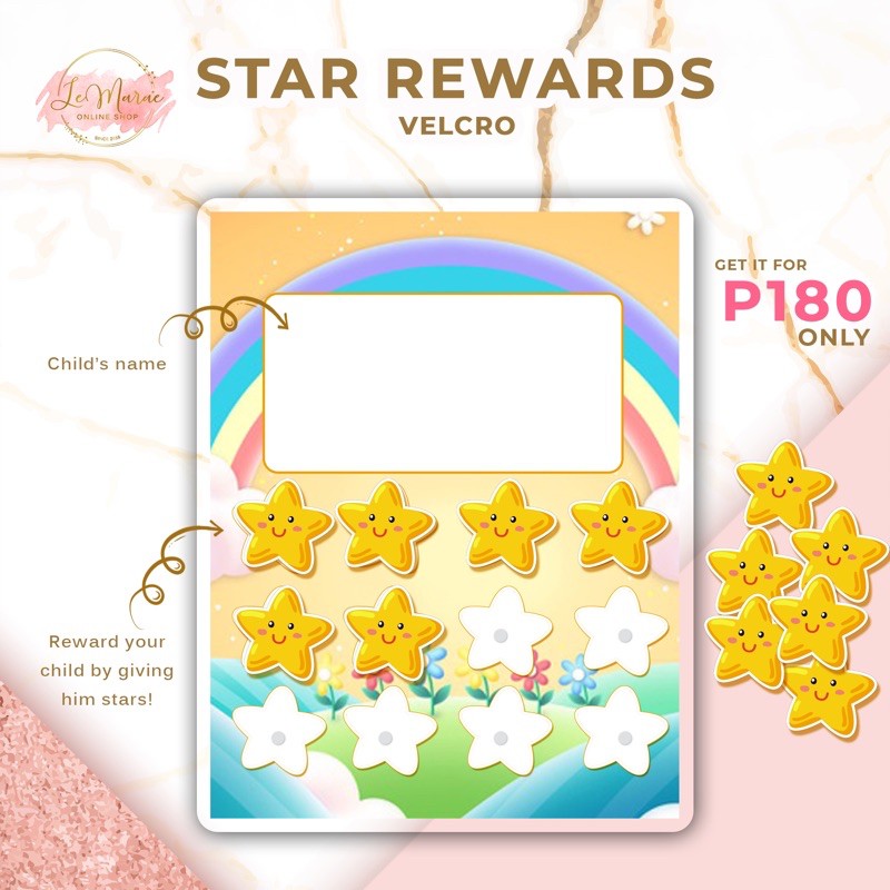 STARS REWARDS FOR ONLINE TEACHERS Reward Chart Velcro Chart Busy Book ...