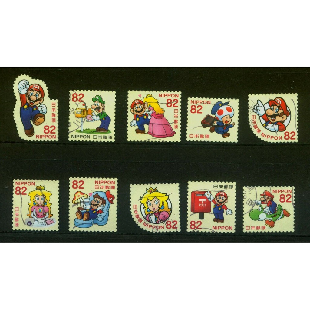 Japan 2017 G166 Super Mario stamps 10v USED | Shopee Malaysia