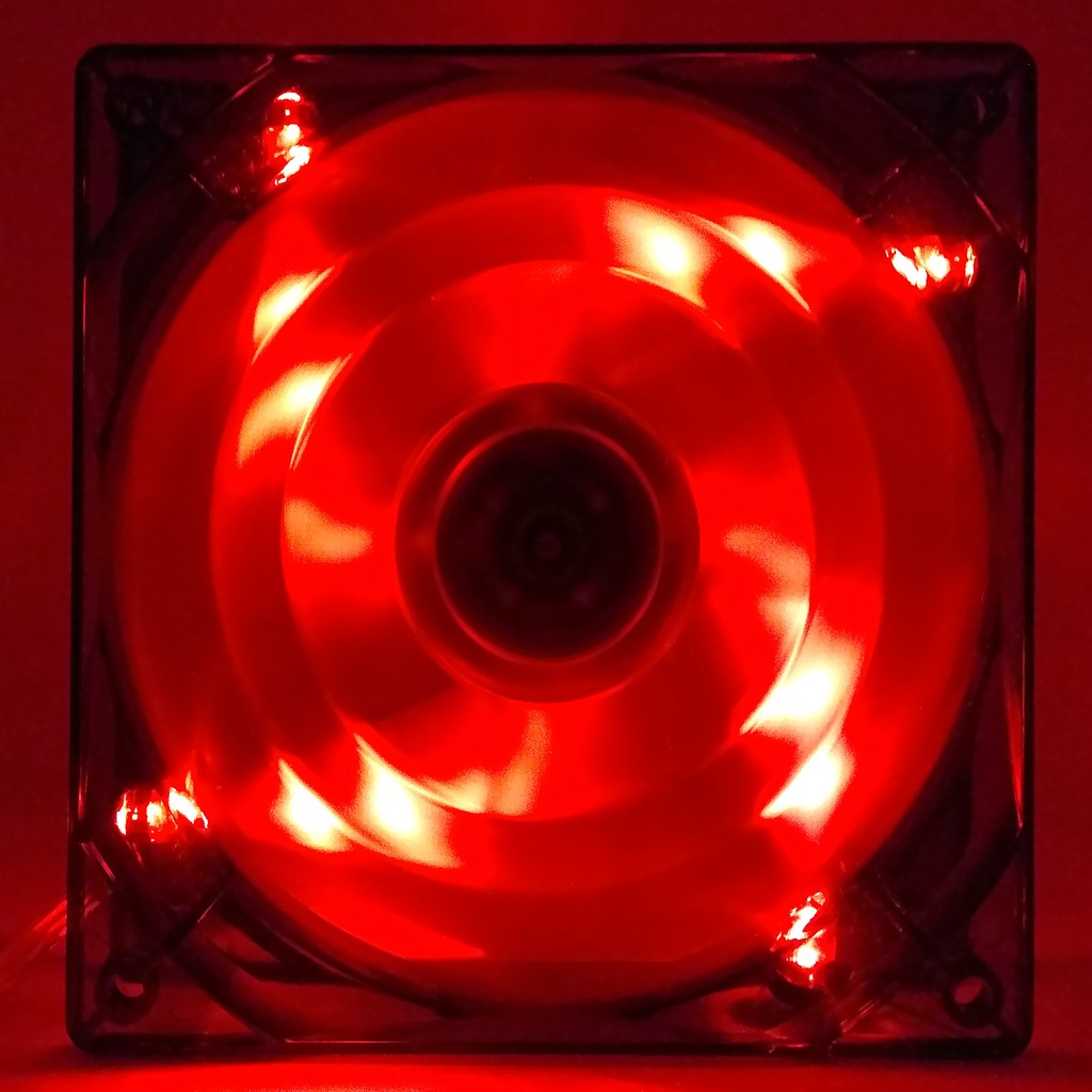 Free silicon fan pins Ventus Vertex Red LED casing Fan Vs Tecware ...