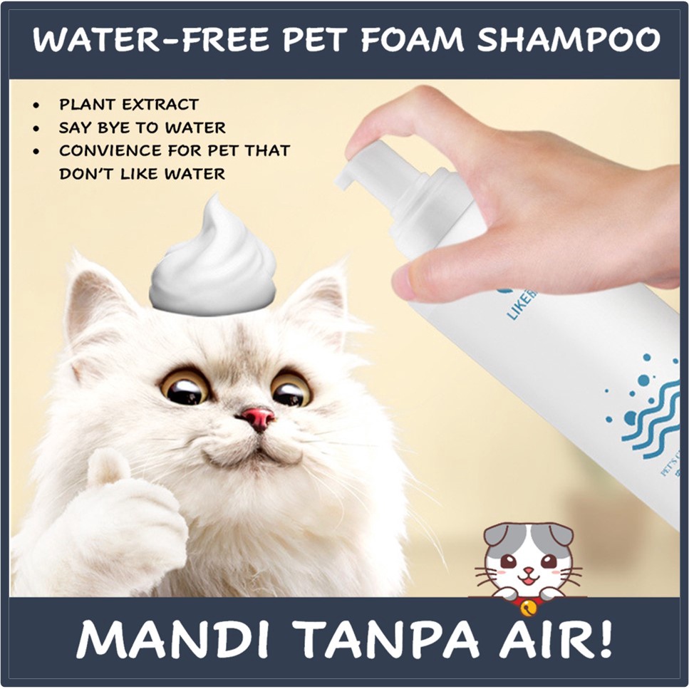 Pet Shampoo Cat Shampoo Sabun Kucing Syampu Foam Shampoo Dog Hamster ...