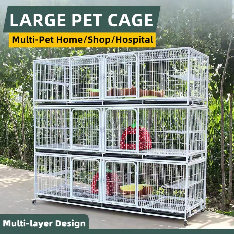 Multiple Pet Cage House Foster Breeding Cat Cage Large Size for Pet ...