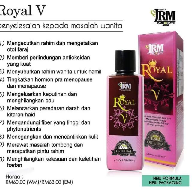 🌸ROYAL V ( JAMU RATU MALAYA BONDA ROZITA ) | Shopee Malaysia