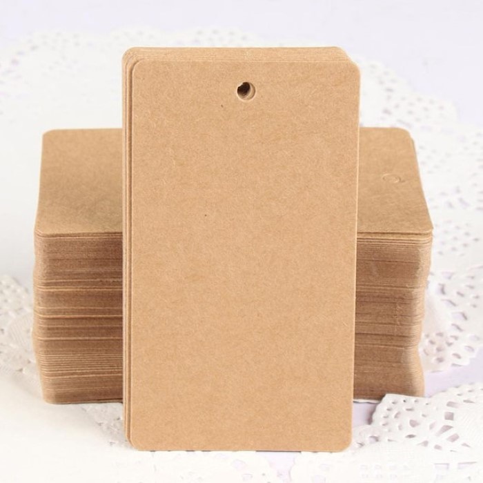 100 pcs - Blank Label Card for Price Tags / DIY Paper Card Hang tags ...