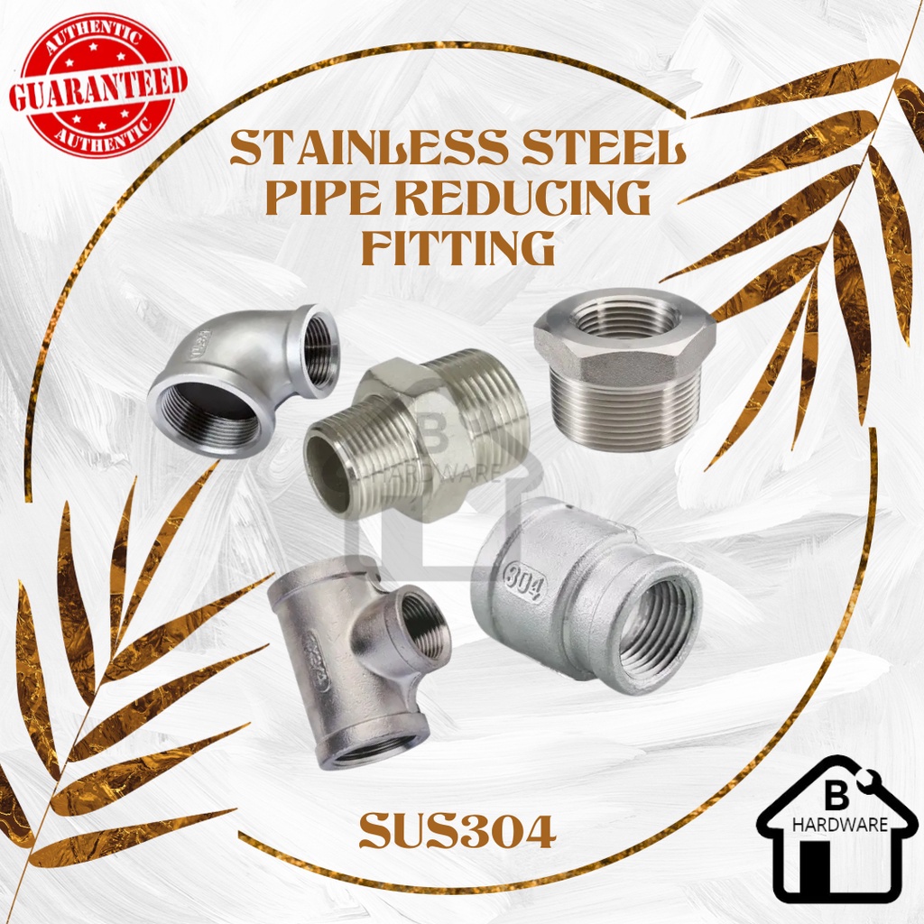 Stainless Steel SUS304 REDUCING Pipe Fitting 90° ELBOW, SOCKET, TEE ...