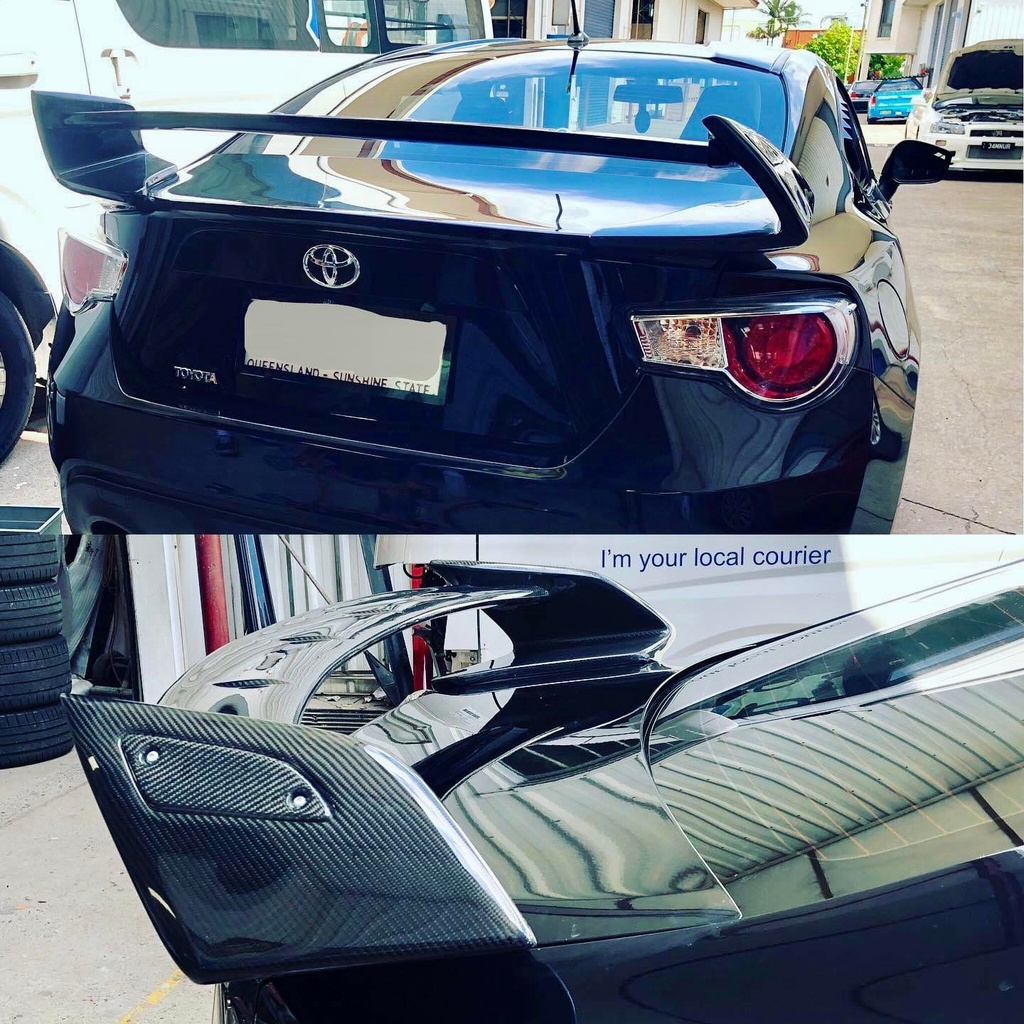 Toyota GT 86 Subaru BRZ Carbon fiber rear boot trunk Rowen Spoiler lip ...