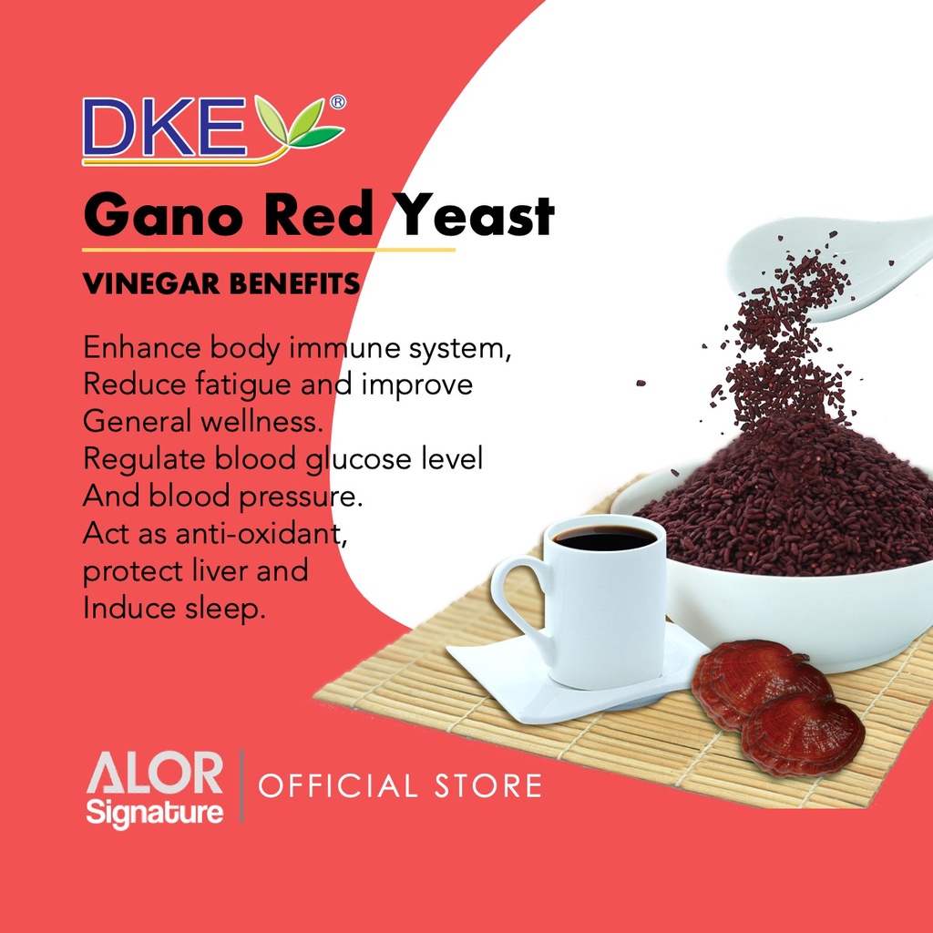 ALOR DKE Minuman Cuka Beras Merah (Red Rice Vinegar) 500ml/botol ...