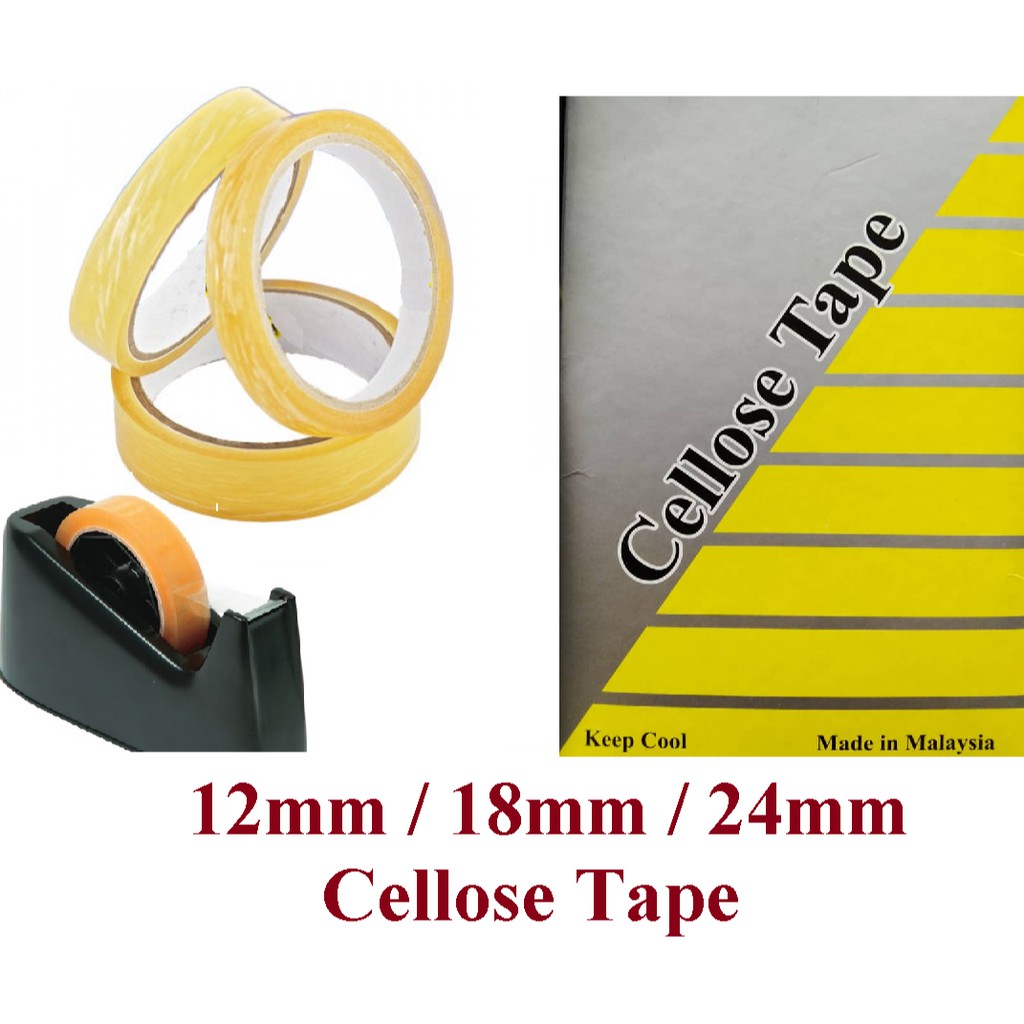 Cellulose Tape (12mm / 18mm / 24mm) 40 Yards | Shopee Malaysia