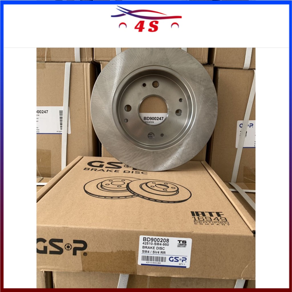 100% ORIGINAL GSP HONDA ACCORD SM4/SV4 REAR BRAKE DISC ROTOR (1 SET ...