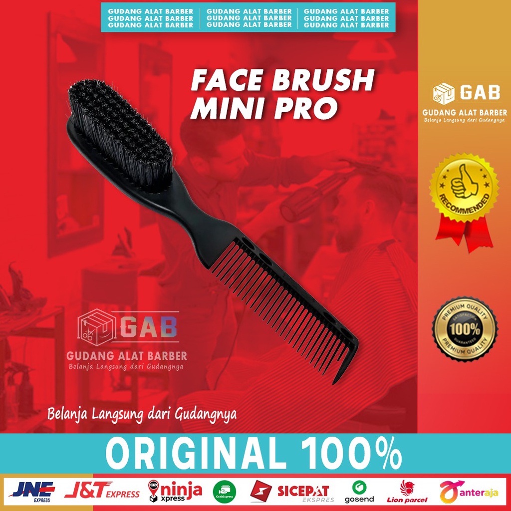 Comb Face Brush Mini Pro Barber Tool Barbershop Dual Function Comb ...