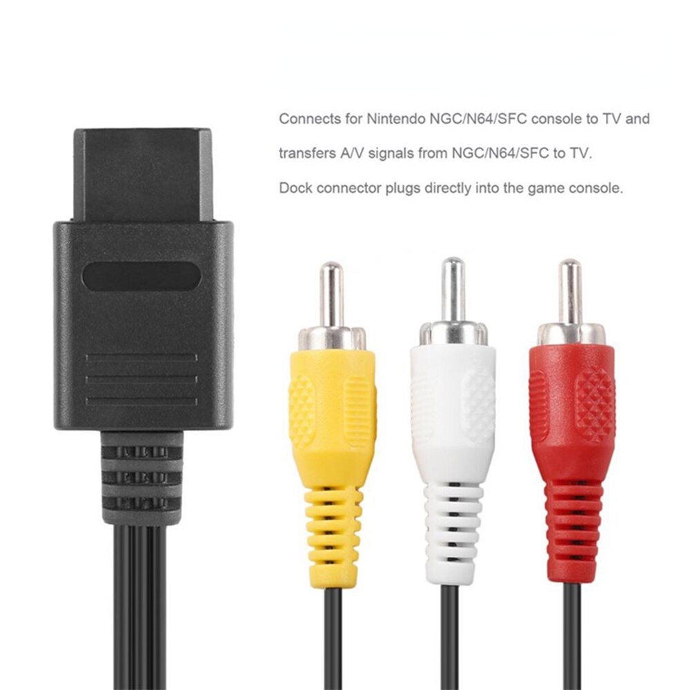 Audio TV Video Cord AV Cable To RCA for Super for Nintendo for GameCube ...