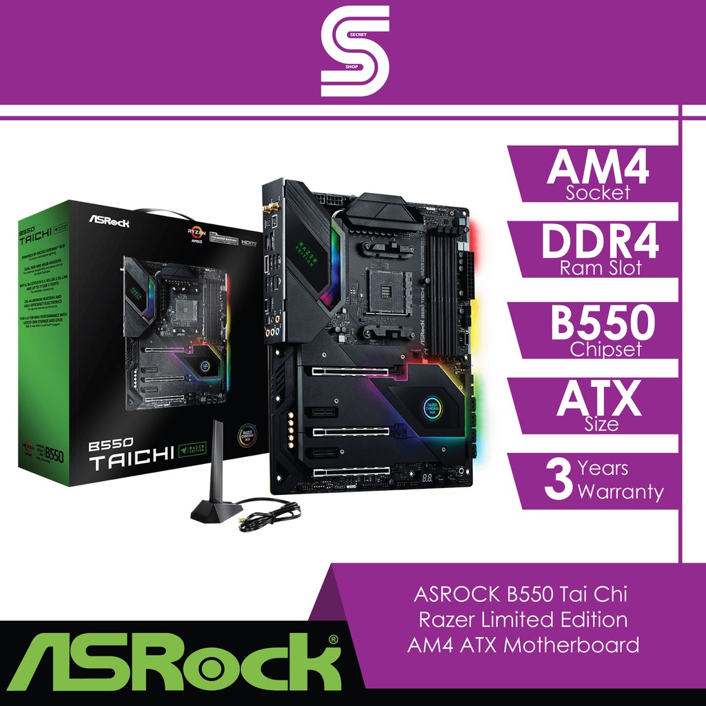 ASROCK B550 TaiChi Razer Edition - AM4 ATX Motherboard | Shopee Malaysia