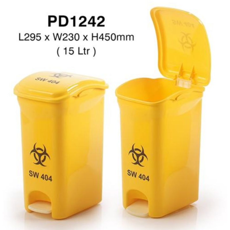 15 LTR BIOHAZARD PLASTIC DUSTBIN （STEP–ON TRASH BIN ） | Shopee Malaysia