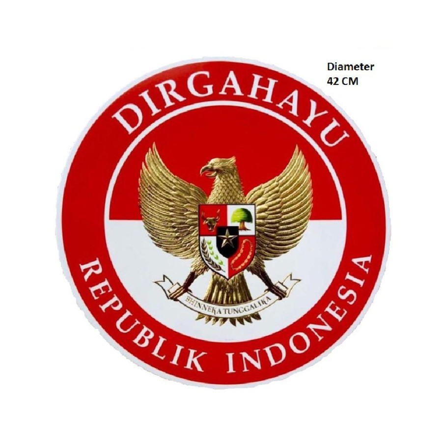 MERAH YU YI PREMIUM Cardboard Poster 3D HUT RI Garuda Red and White ...