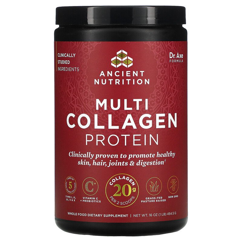 Ancient Nutrition, Multi Collagen Protein Powder, Unflavored, (454.5 g ...