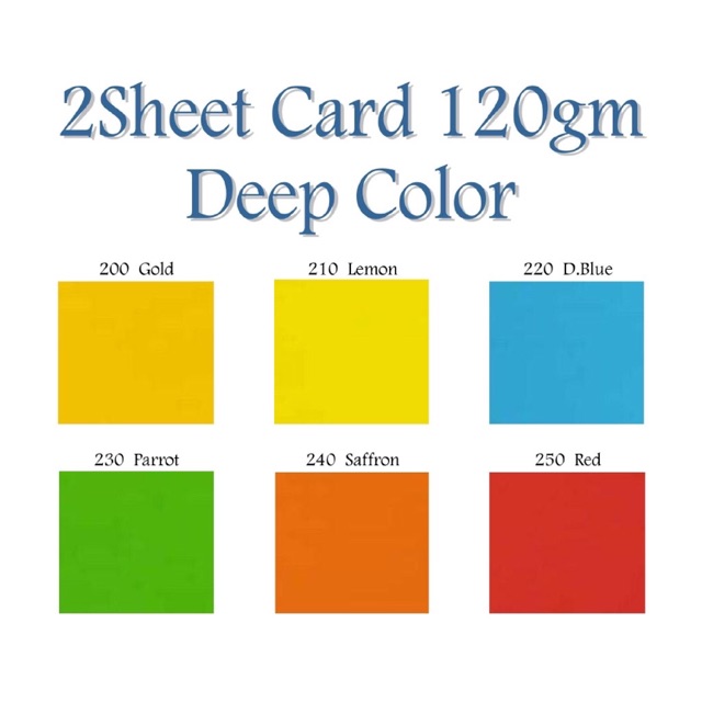 A4 120gsm 2 sheet card 100’s (dark colour) / kertas A4 keras 120gsm ...