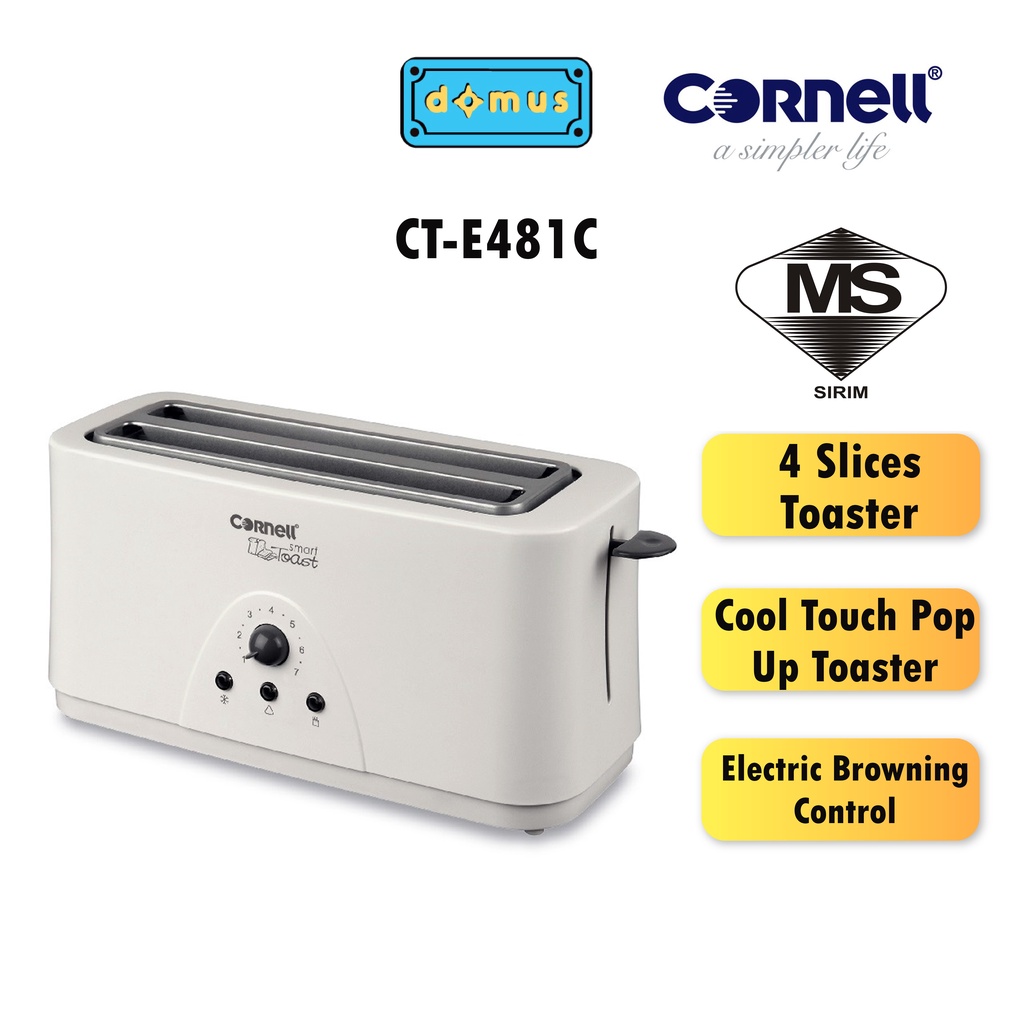 Cornell Cool Touch Toaster (4 Slices) CT-E481C | Shopee Malaysia