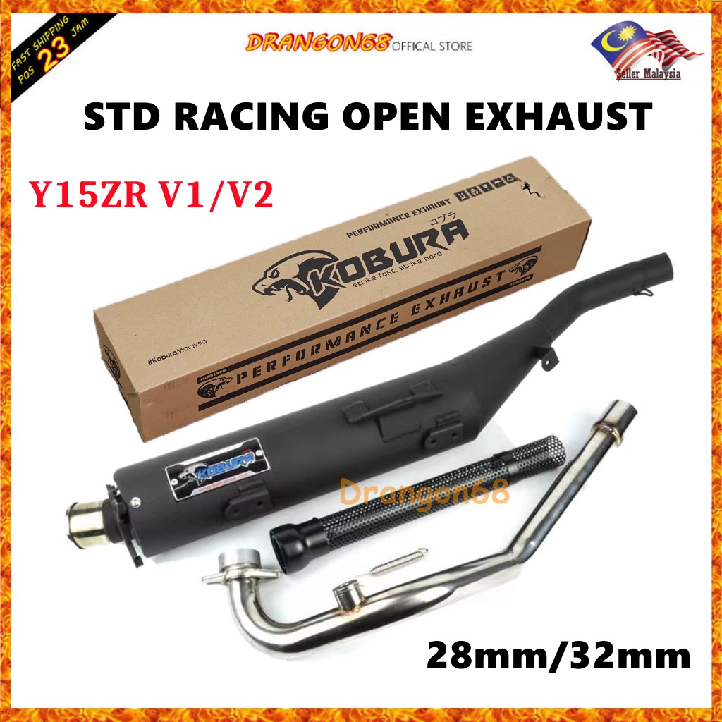 Cutting Standard Exhaust Pipe Y15ZR Y15 YSUKU KOBURA EXHAUST SYSTEM SET ...