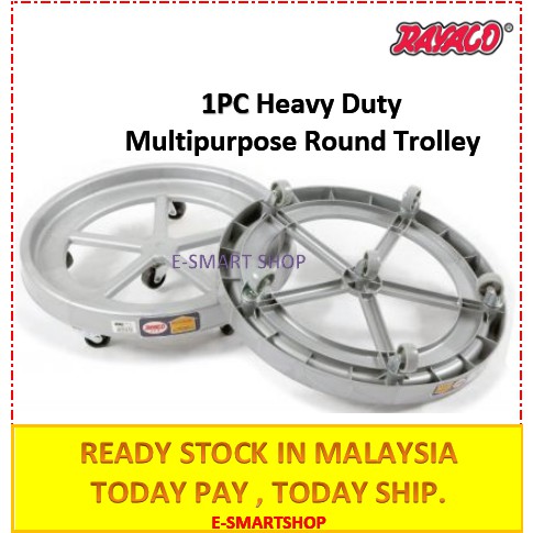 🏠Rayaco Heavy Duty Multipurpose 6 Wheel Round Trolley/ Gas Trolley ...
