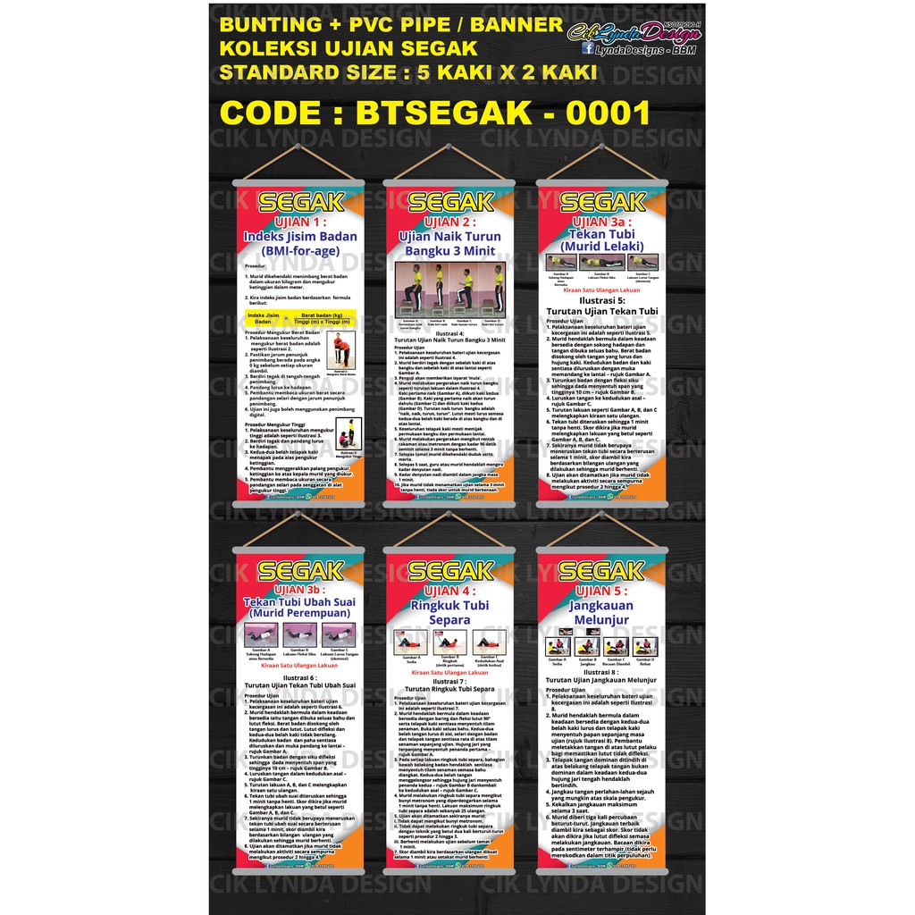 PRE-ORDER - BUNTING + PVC PIPE SEGAK (SEKOLAH) | Shopee Malaysia