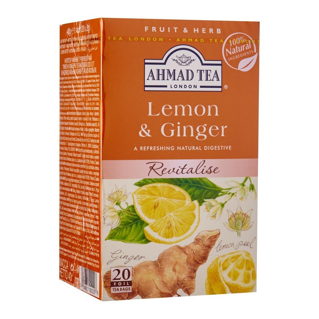 Ahmad Tea Lemon & Ginger Fruit & Herb Tea 20 Tea Bag | Shopee Malaysia
