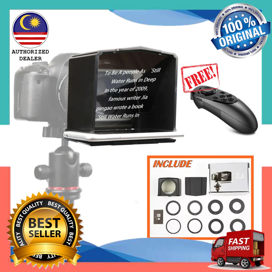 Bestview T1 Portable Mobile Phone Teleprompter Prompter with Remote ...