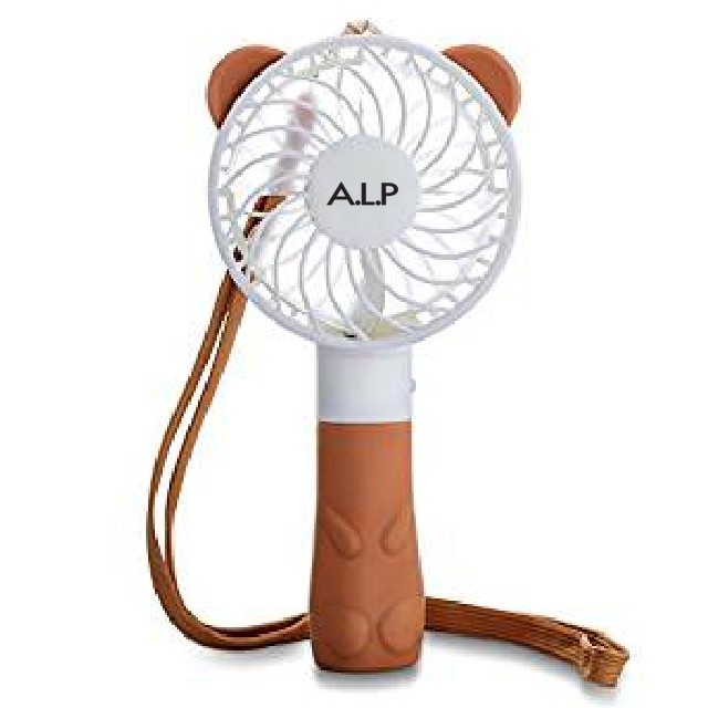 ALP Cute Bear Fan Mini Portable Handheld Fan USB Rechargeable Fan ...