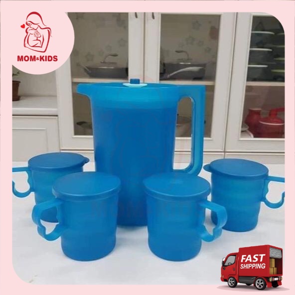 Tupperware Turquoise Blossom Serveware Set Petit Dish Serving Platter ...