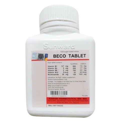 Beco Tablet x 1000's (Sunward) | Shopee Malaysia